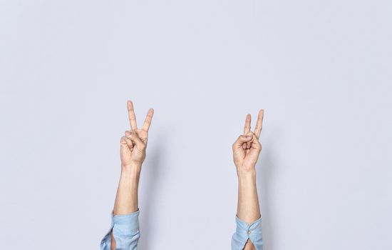 Hands Counting Two Fingers Counting Two Editorial Stock Photo - Stock ...