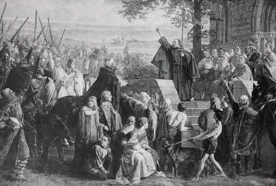 Crusade Monk Preaching Crowd God Willing Editorial Stock Photo - Stock ...