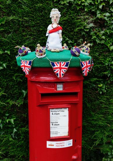 Post Box Topper Has Been Knitted Editorial Stock Photo - Stock Image ...