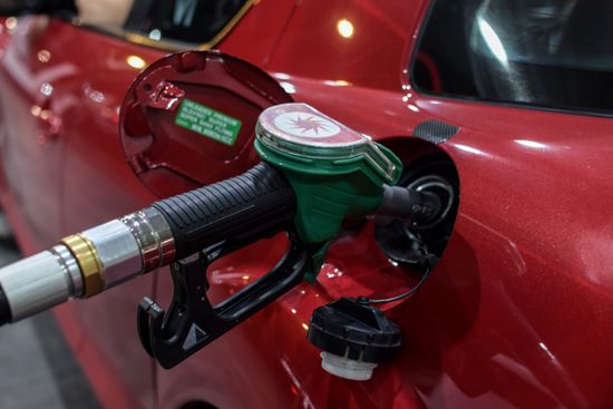 Car Tank Filled Gasoline Gas Station Editorial Stock Photo - Stock ...