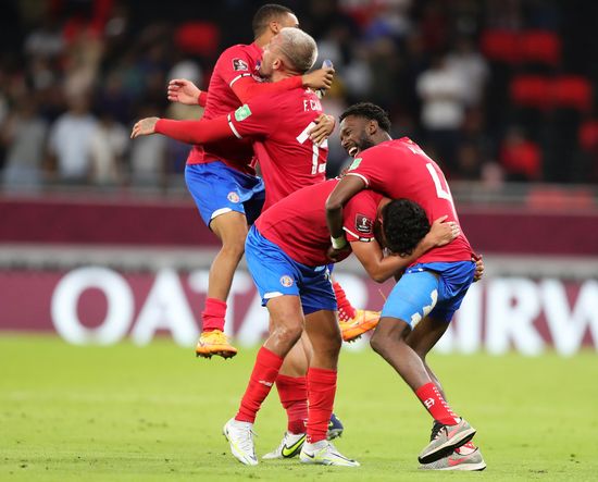Players Costa Rica Celebrate After Winning Editorial Stock Photo ...