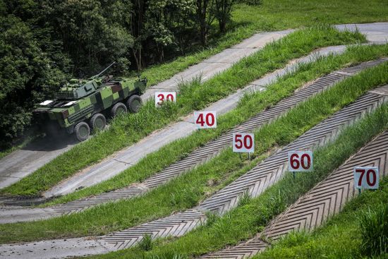 Taiwans Cm34 Armored Vehicle Maneuvers During Editorial Stock Photo ...