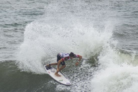 Surfer Performs Trick While Riding Wave Editorial Stock Photo - Stock ...