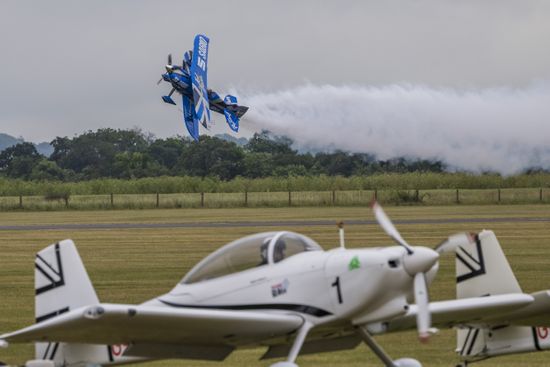 Pitts S2s Muscle Biplane Performs Dramatic Editorial Stock Photo ...