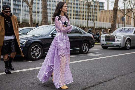Digital Influencer Gilda Ambrosio Wears Sheer Editorial Stock Photo ...