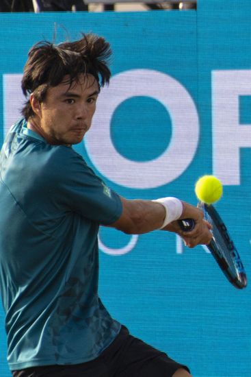 Japans Tennis Player Taro Daniel Action Editorial Stock Photo - Stock ...