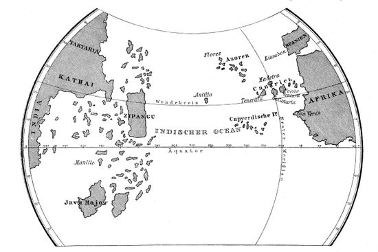 World Map After Toscanelli 1397 1482 Editorial Stock Photo - Stock ...