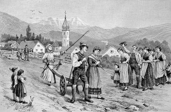 Wedding Customs Austria Around 1870 Styria Editorial Stock Photo ...