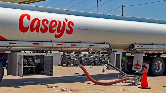 Gasoline Tanker Truck Finishes Offloading Fuel Editorial Stock Photo ...
