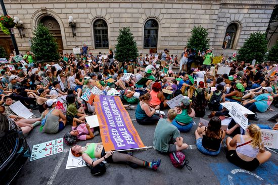 Prochoice Demonstrators Participate Diein Front Us Editorial Stock ...