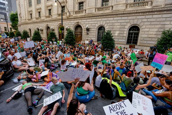 Prochoice Demonstrators Participate Diein Front Us Editorial Stock ...
