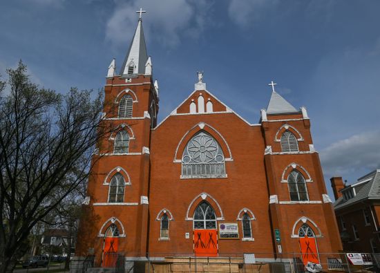 View Church Sacred Heart Downtown Edmonton Editorial Stock Photo ...