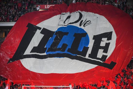 Banner By Fans Dve Lille During Editorial Stock Photo - Stock Image ...