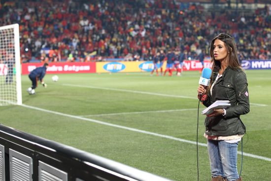 Sara Carbonero Arevalo Tv Reporter Telecinco Editorial Stock Photo ...