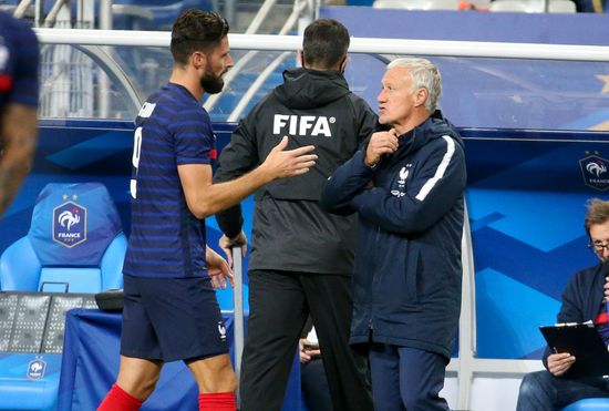 Olivier Giroud France Coach France Didier Editorial Stock Photo - Stock ...