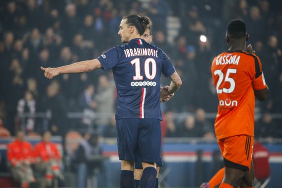 Zlatan Ibrahimovic Psg Javier Matias Pastore Editorial Stock Photo ...