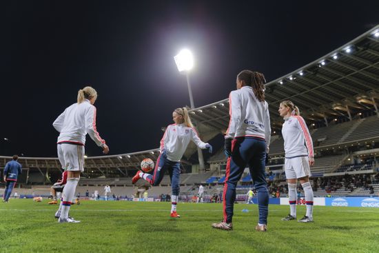 Claire Lavogez Olympique Lyonnais Elodie Thomis Editorial Stock Photo ...