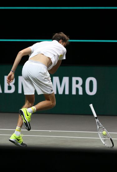 Daniil Medvedev Russia Breaks His Racket Editorial Stock Photo - Stock ...