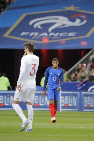 Kylian Mbappe Fra Gerard Pique Esp Editorial Stock Photo - Stock Image ...