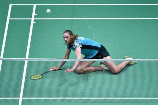 Denmarks Line Christophersen Competes During Womens Editorial Stock ...