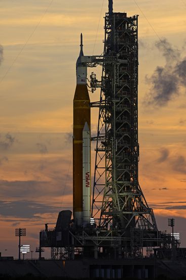 Sunset Nasas Space Launch System Sls Editorial Stock Photo - Stock ...
