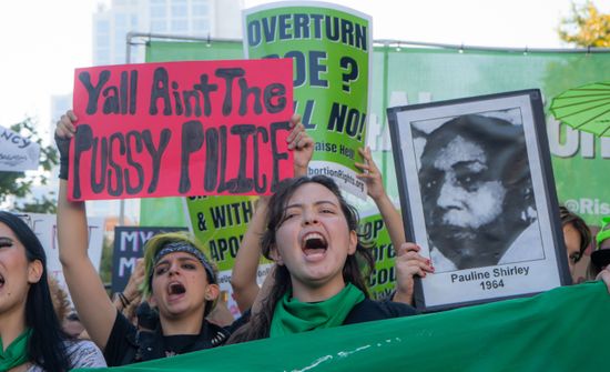 Thousands March Downtown Los Angeles Protest Editorial Stock Photo ...