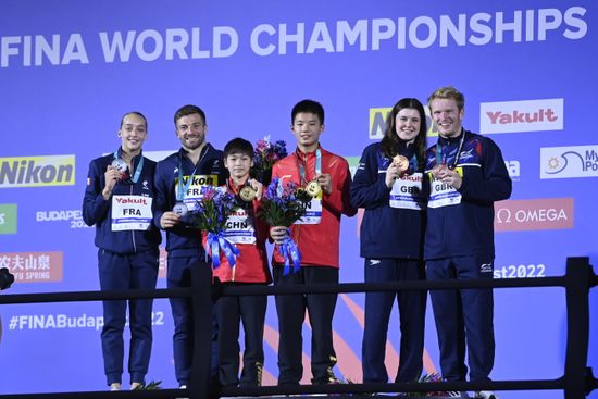 Silver Medalists Alexis Jandard Jade Gillet Editorial Stock Photo ...