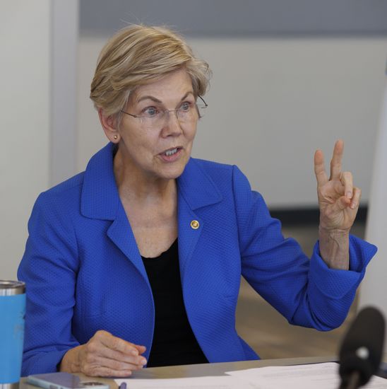 Us Senator Massachusetts Elizabeth Warren Gestures Editorial Stock ...