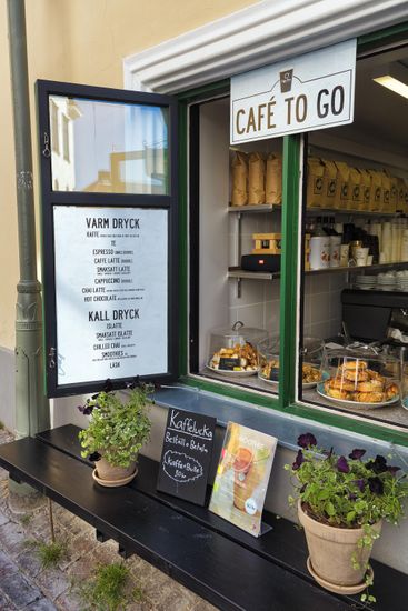 Decorated Open Window Cafe Menu Cold Editorial Stock Photo - Stock ...