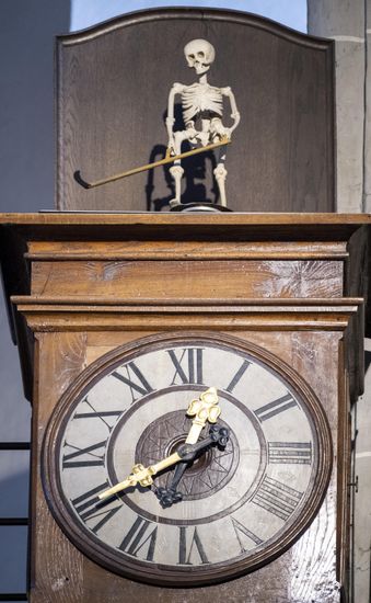 Grandfather Clock Rotating Figure Death Altoetting Editorial Stock ...