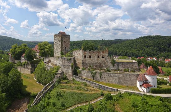 Aerial View Pappenheim Castle Built Around Editorial Stock Photo ...