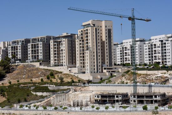 Crane Stands Near New Construction Israeli Editorial Stock Photo ...