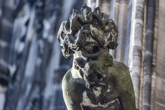 Mystical Figures Gargoyles Cologne Cathedral Cologne Editorial Stock ...