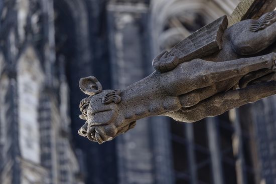 Mystical Figures Gargoyles Cologne Cathedral Cologne Editorial Stock ...