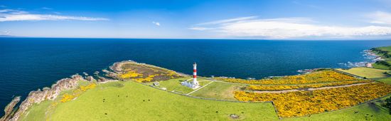 Tarbat Ness Lighthouse Drone Portmahomack Highland Editorial Stock ...