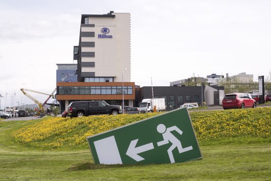Oversized Emergency Exit Pictogram On Meadow Editorial Stock Photo ...