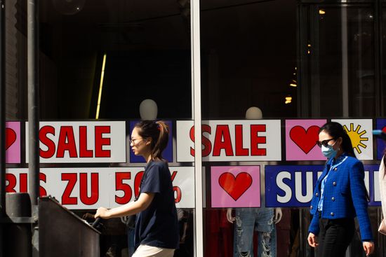 Two Women Walk Pass Retail Fashion Editorial Stock Photo - Stock Image ...