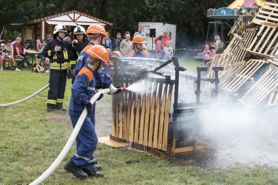 Youth Fire Brigade During Operational Demonstration Editorial Stock ...