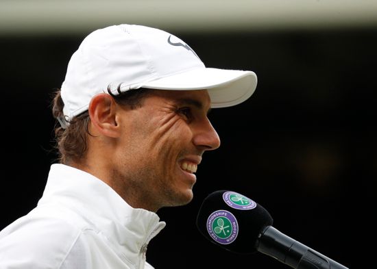 Rafael Nadal Esp Smiling During His Editorial Stock Photo - Stock Image ...