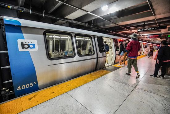 People Walk Into Barts Train Bart Editorial Stock Photo - Stock Image ...