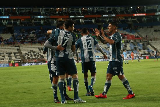Players Pachuca Celebrate Goal During Liga Editorial Stock Photo ...