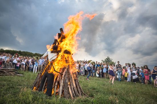 Bonfire Spectators Seen During Ritual Test Editorial Stock Photo ...