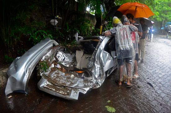 Man Peeps Into Car Damaged After Editorial Stock Photo - Stock Image ...