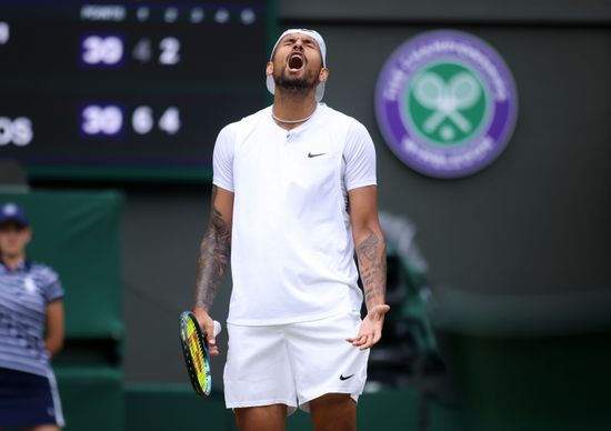 Nick Kyrgios Aus Action During His Editorial Stock Photo - Stock Image ...