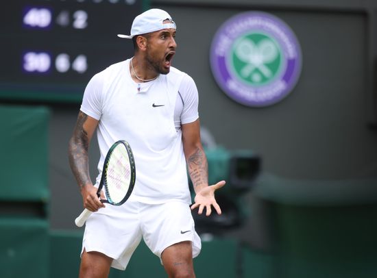 Nick Kyrgios Aus Action During His Editorial Stock Photo - Stock Image ...