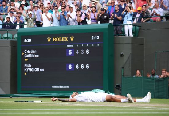 Nick Kyrgios Aus Celebrates Winning His Editorial Stock Photo - Stock ...
