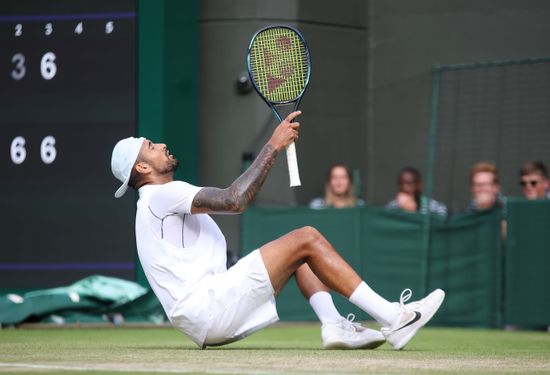 Nick Kyrgios Aus Celebrates Winning His Editorial Stock Photo - Stock ...