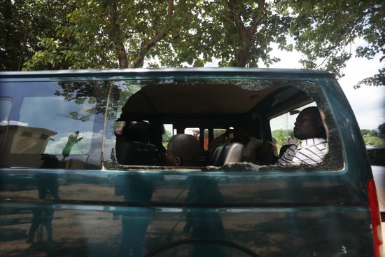 Recaptured Inmates Sit Inside Prison Vehicle Editorial Stock Photo ...