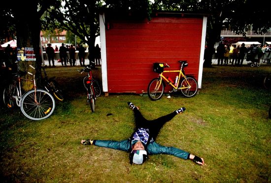 Tired Cyclist After Finish Line After Editorial Stock Photo - Stock ...