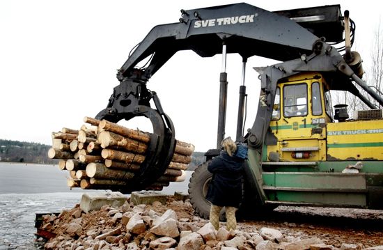 Timber On Kisa Sweden Storm Gudrun Editorial Stock Photo - Stock Image ...